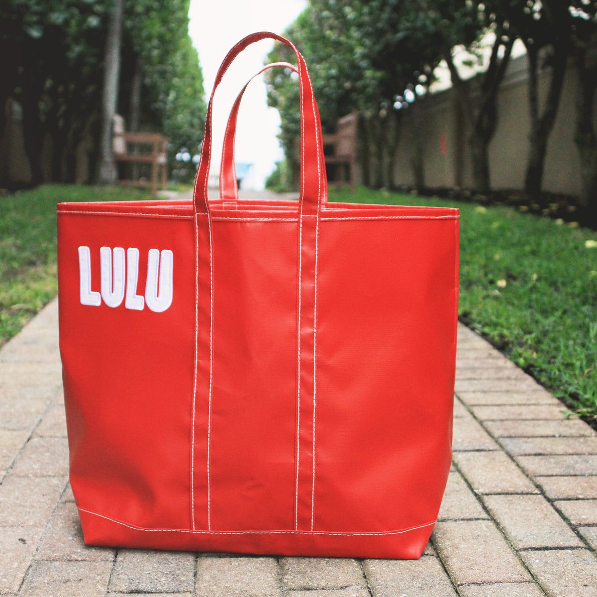 Vinyl lulu Tote Pink | MonogramMary